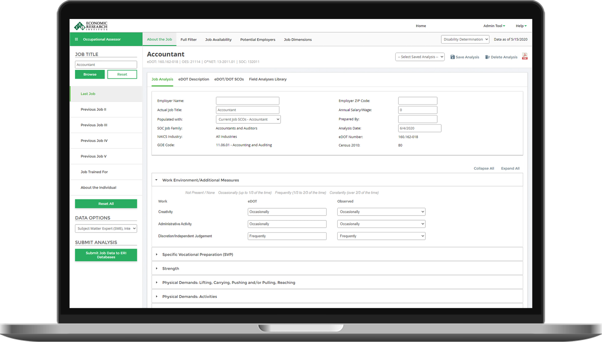 Job Analysis Software | Job Skill Assessment Tool - ERI SalaryExpert